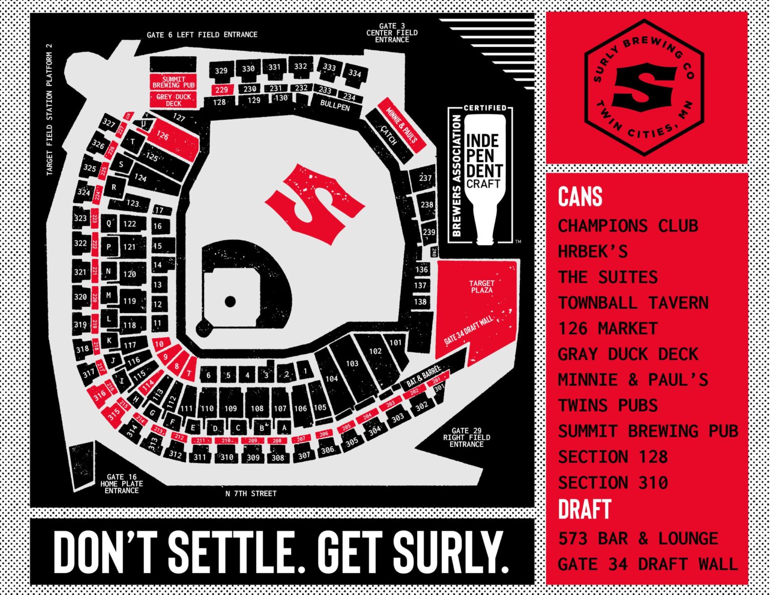 Target Field Surly Map - Surly Brewing Co.